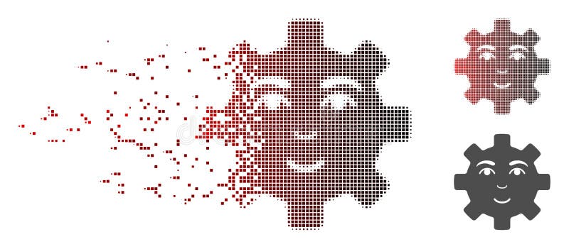 Dust Pixel Halftone Happy Service Gear Smiley Icon Stock Vector ... Dust Pixel Halftone Happy Service Gear Smiley Icon Stock Vector ...