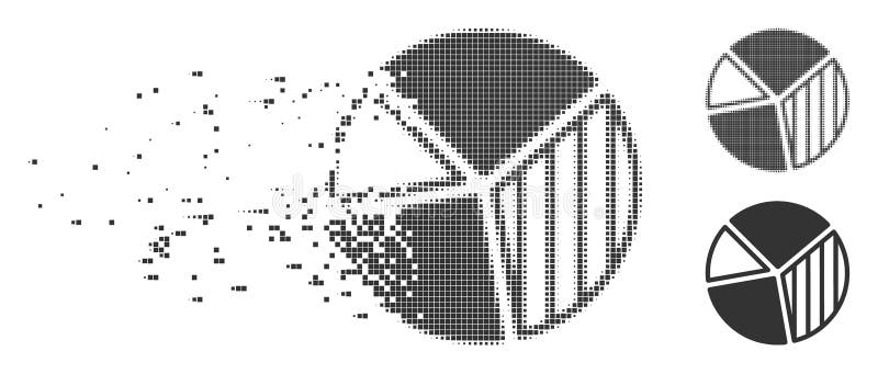 Dust Pixel Halftone Pie Chart Icon Stock Vector - Illustration of ...