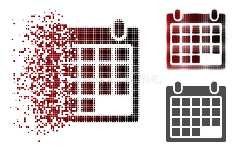 Dust Pixel Halftone Schedule Calendar Grid Icon Stock Vector ... Dust Pixel Halftone Schedule Calendar Grid Icon Stock Vector ...