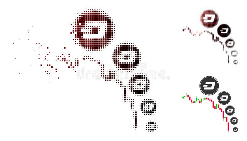 Dust Pixelated Halftone Candlestick Chart Dashcoin Deflation Icon Stock ... Dust Pixelated Halftone Candlestick Chart Dashcoin Deflation Icon Stock ...