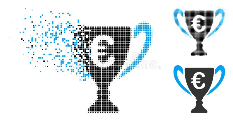 Dust Pixelated Halftone Euro Cup Icon Stock Vector - Illustration of ...