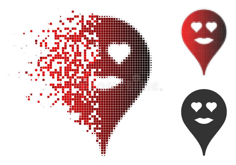 Dust Pixelated Halftone Lady Love Smiley Map Marker Icon Stock Vector ... Dust Pixelated Halftone Lady Love Smiley Map Marker Icon Stock Vector ...