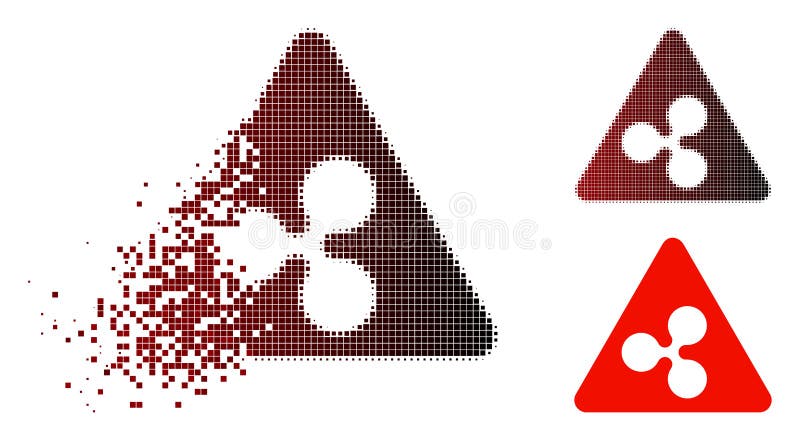 Dust Pixelated Halftone Ripple Danger Icon Stock Vector - Illustration ... Dust Pixelated Halftone Ripple Danger Icon Stock Vector - Illustration ...