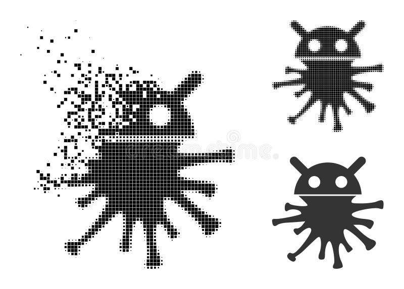 Pixel virus image 8 bit stock illustration. Illustration of ...