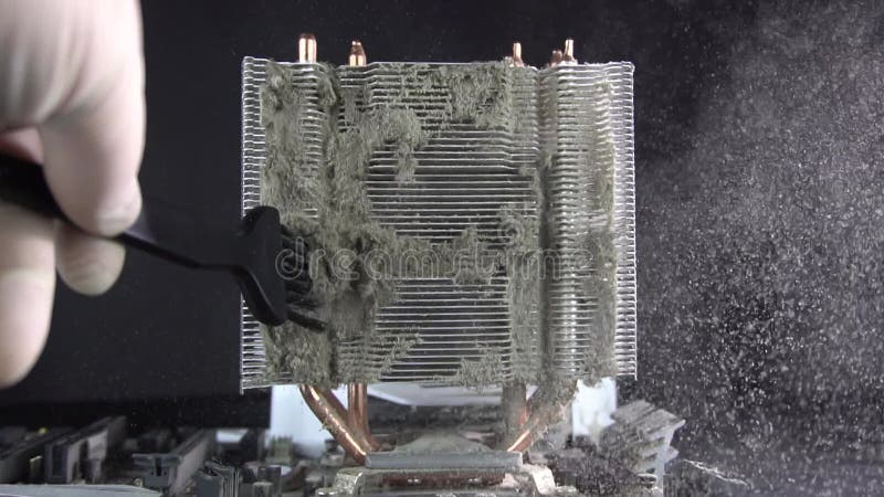 Dust Pollution. Cleaning the Processor Radiator Sink from Dust ...