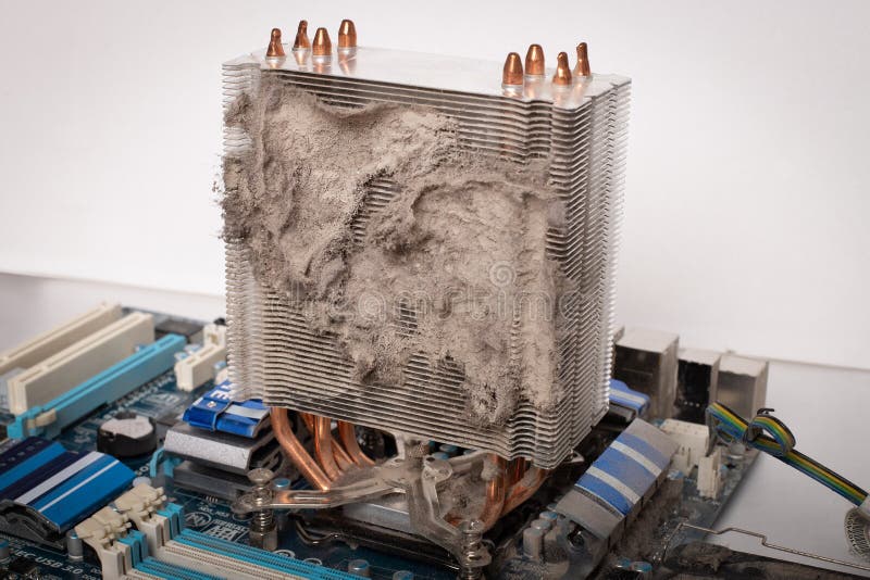 Dust on Processor Radiator for Cpu of Computer. Stock Photo - Image of ...