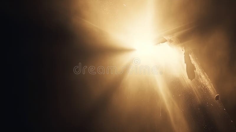 Dust Rays Background. God Rays in the Textured Air. Generated AI. Stock ...