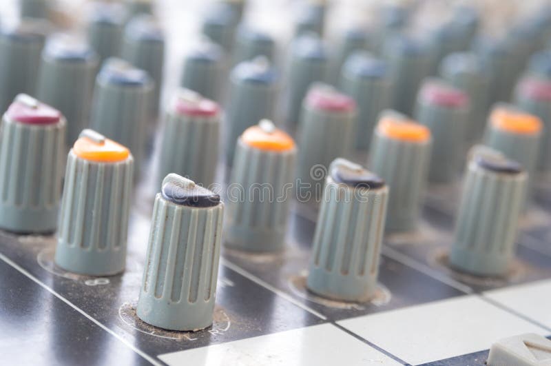 Multi-button Rotary Switch on the Old Amplifier Stock Photo - Image of ...