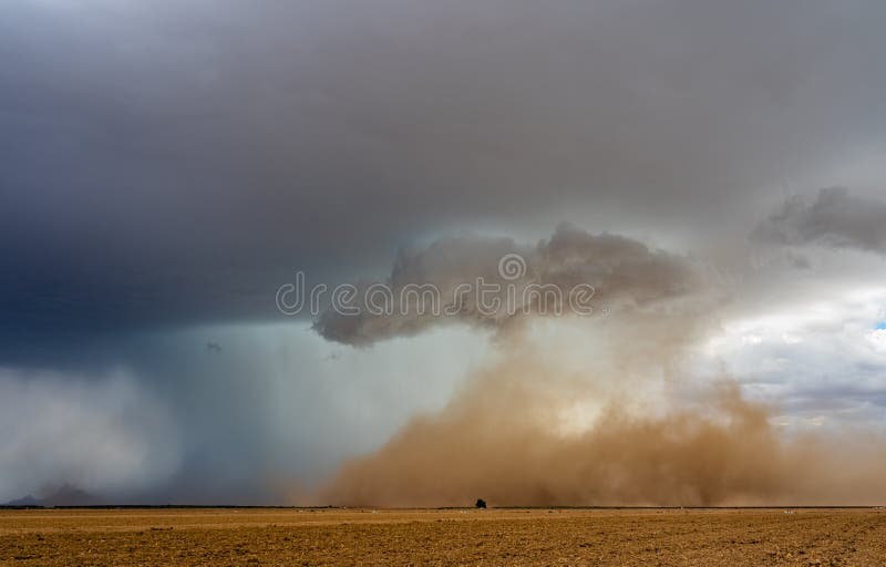 Dust Storm Forming Over a Field Stock Photo - Image of farm, dust ...
