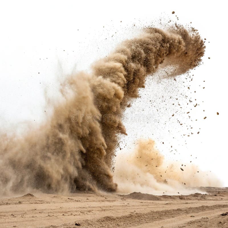 Dust Storm Illustration Isolated on White Background Stock Illustration ...