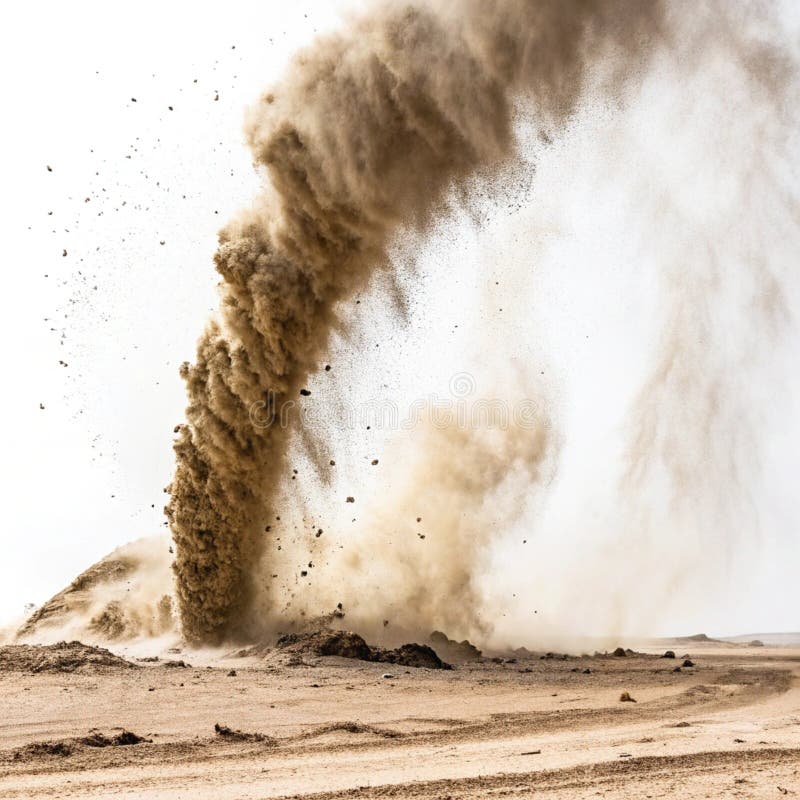 Dust Storm Illustration Isolated on White Background Stock Illustration ...