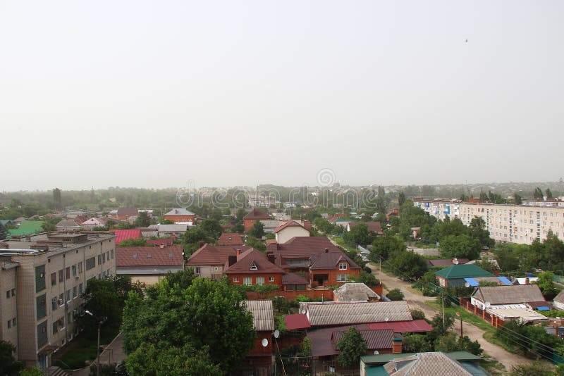 Dust Storm Over the City and the Dust Pollution Stock Image - Image of ...