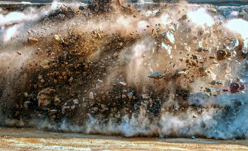 Electronic Detonator Blasting on the Mining Site Stock Image - Image of ...