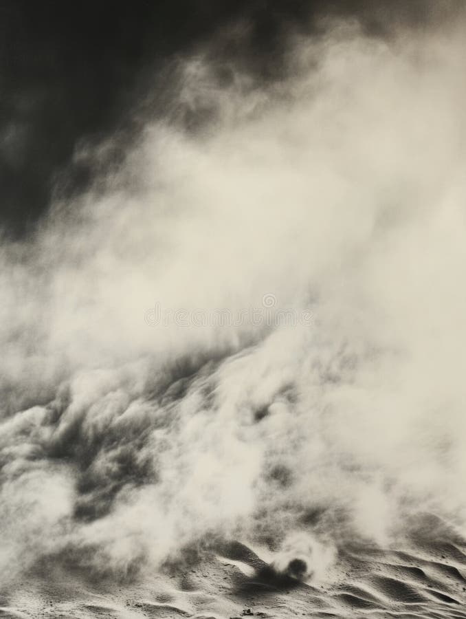 Dust Swirls Against a Black Background in a Dramatic Display of Chaos ...