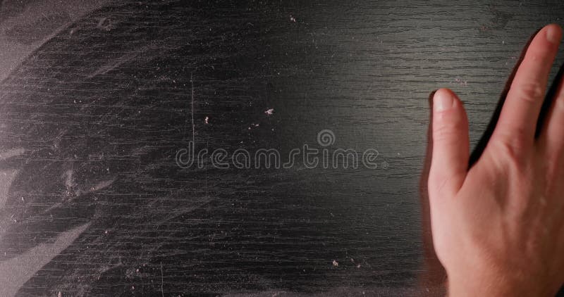 Dust on a Table Surface with Inscription, Brushing Away the Dust Stock ...