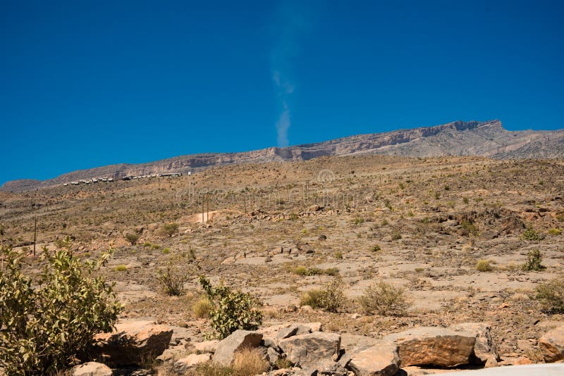 A Dust Whirlwind on an Arid Mountain Stock Image - Image of panorama ...