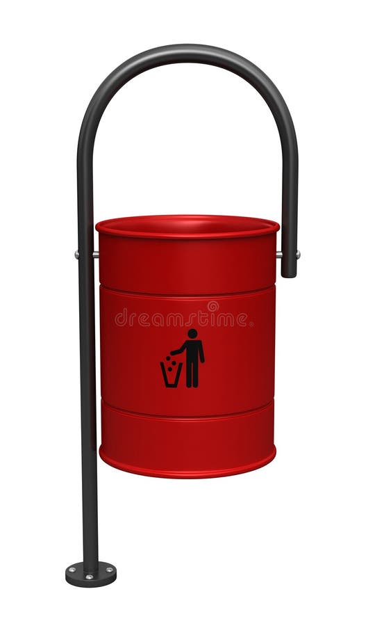 Dustbin stock illustration. Illustration of isolated - 139651624
