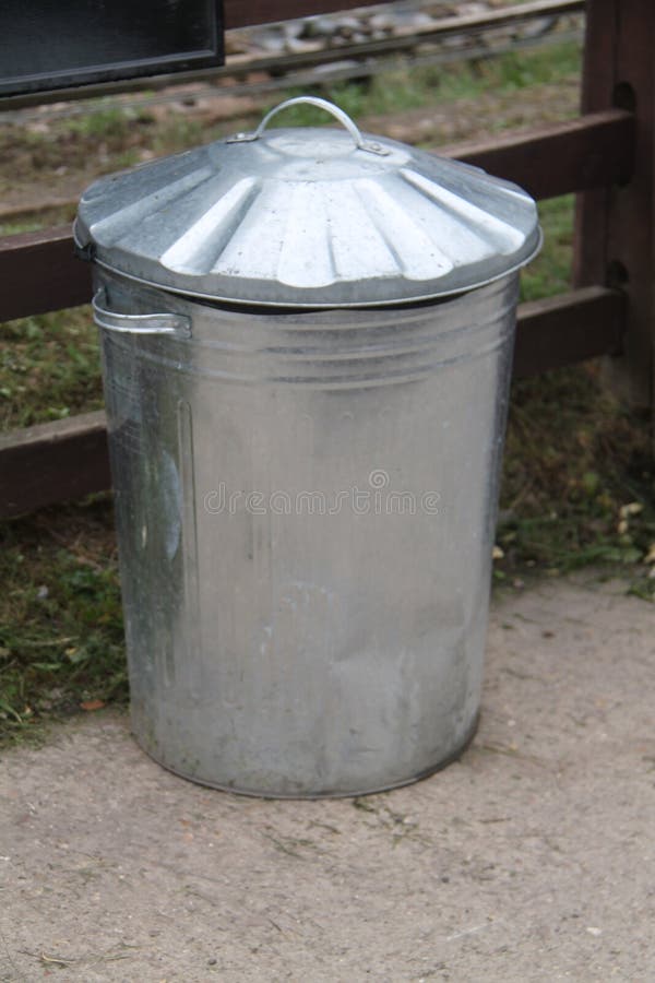 Dustbin Garbage Can. stock photo. Image of metal, trash - 263452932