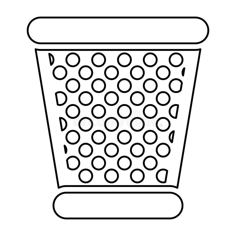 Dustbin, Garbage Icon in Outline Style Stock Illustration ...
