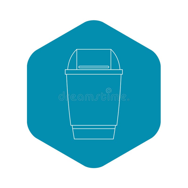 Dustbin Icon Outline Style Stock Illustrations – 838 Dustbin Icon ...