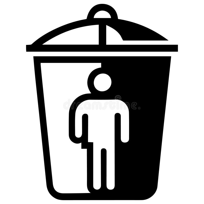 Dustbin icon in vector. stock vector. Illustration of icon - 345419014