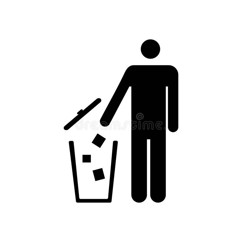 Dustbin Illustration Logo Vector Free Stock Vector - Illustration of ...