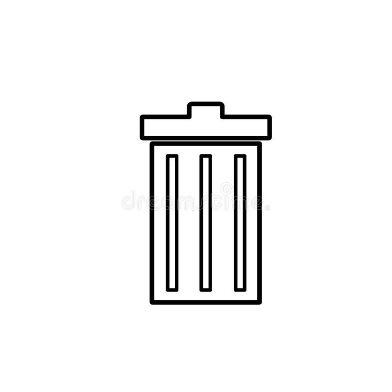 Dustbin Illustration Logo Vector Free Stock Vector - Illustration of ...