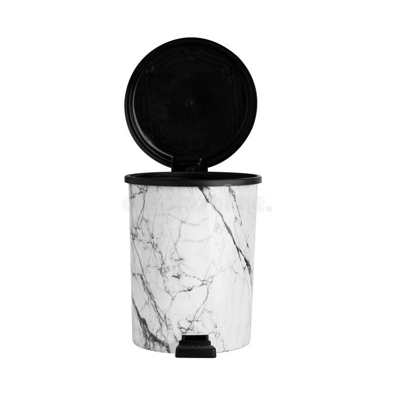 Dustbin. Marble Patterned Pedal Dustbin Stock Photo - Image of dustbin ...