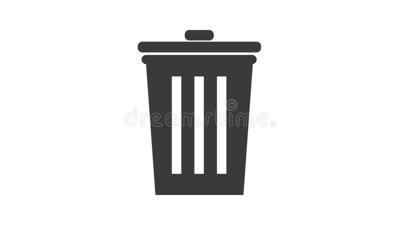 Dustbin symbol stock illustration. Illustration of items - 339230660