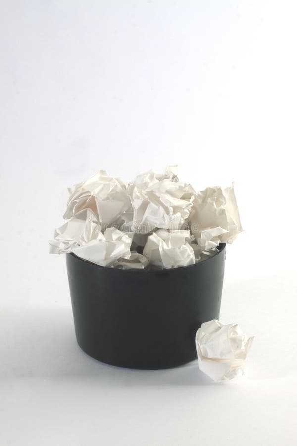 Dustbin Waste Paper Give More Ideas. Stock Image - Image of green ...