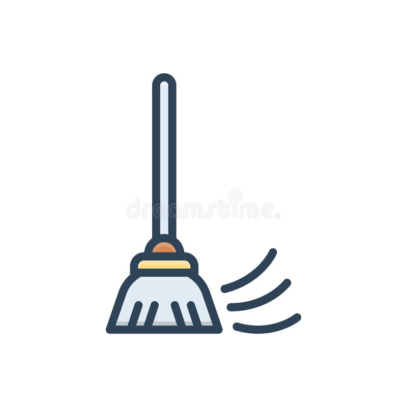 Color Illustration Icon for Duster, Dust and Housekeeper Stock ...