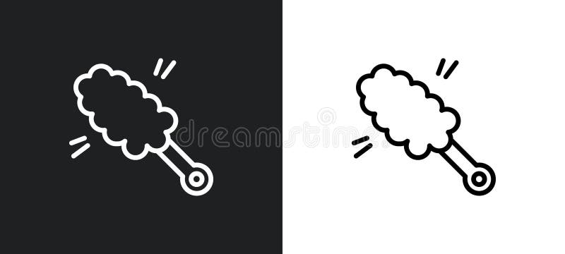 Duster Outline Icon in White and Black Colors. Duster Flat Vector Icon ...