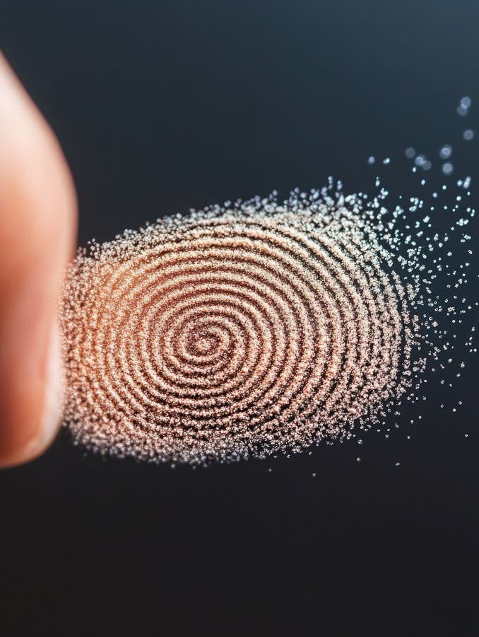 Dusting a Fingerprint on a Dark Surface Stock Illustration ...