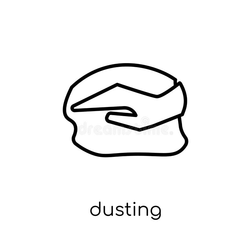 Dusting Icon. Trendy Modern Flat Linear Vector Dusting Icon on W Stock ...