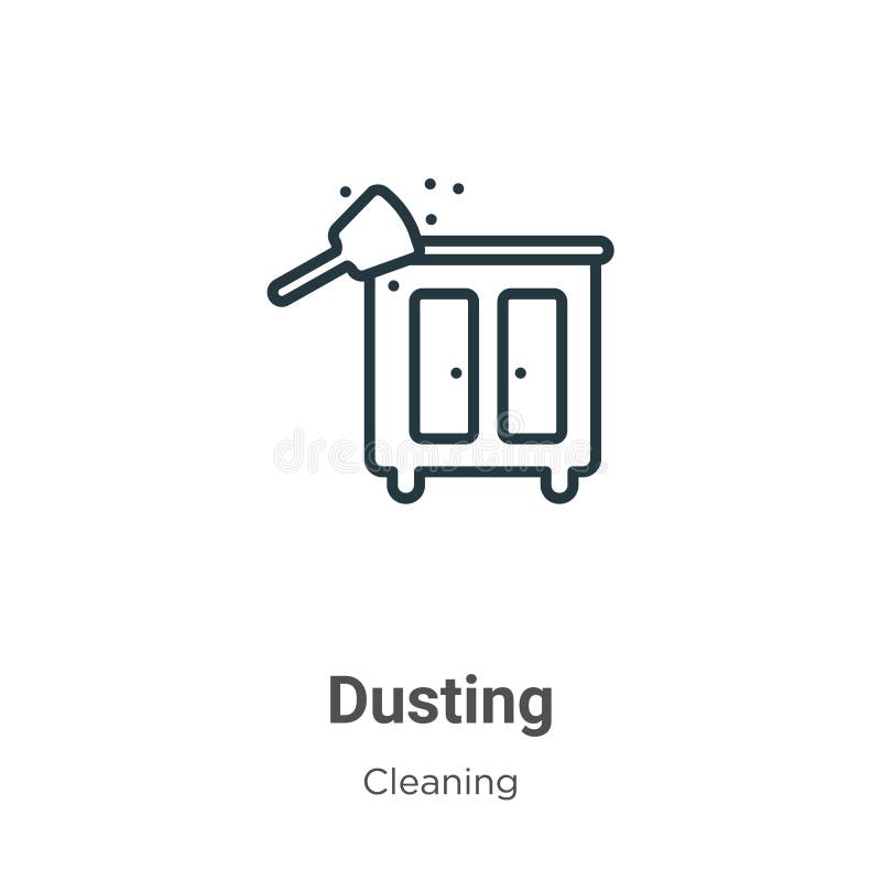 Dusting Vector Icon on White Background. Flat Vector Dusting Icon ...
