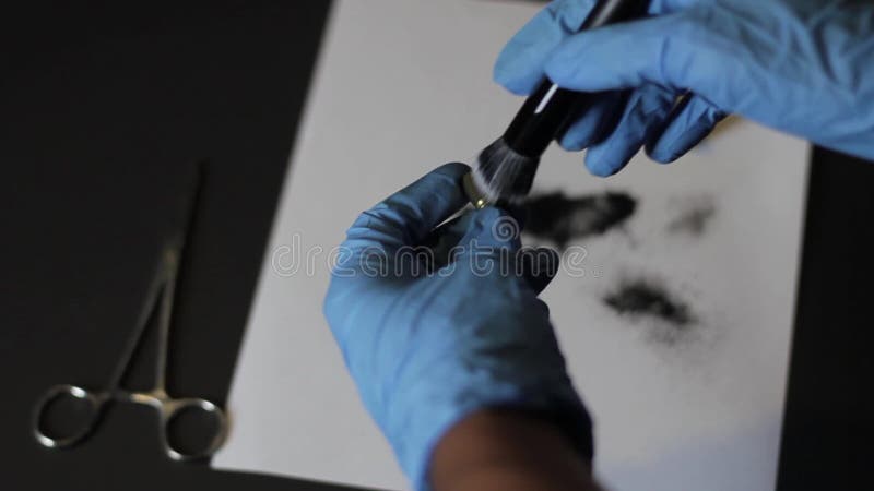 Looking at Fingerprints in a Forensics Lab 1080p Hd Stock Video - Video ...