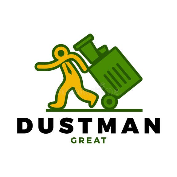 Dustman Icon Logo Design Template Stock Illustration - Illustration of ...