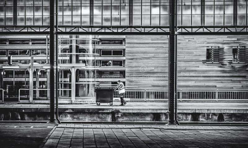 Dustman at work editorial stock photo. Image of workingmen - 52459538