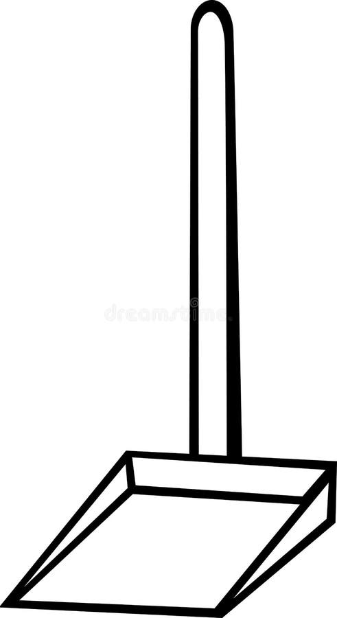 Dustpan with Long Handle Vector Illustration Stock Vector ...