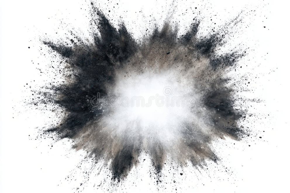 Dusty Chalk Edge Explosion in Frame Shape Isolated on White Stock ...