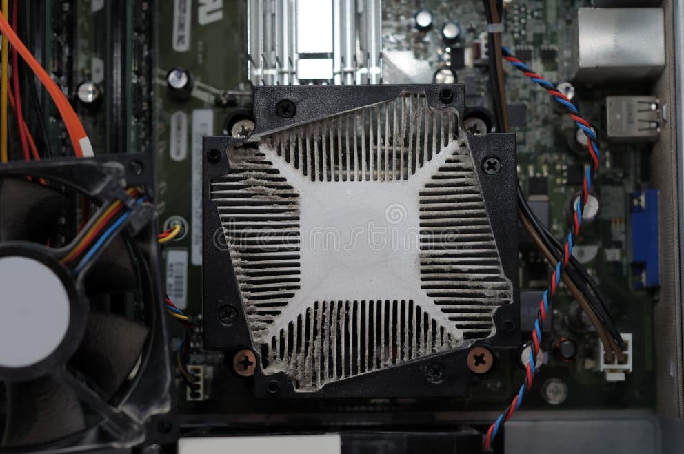 Dusty computer fan stock image. Image of blower, cable - 13120239