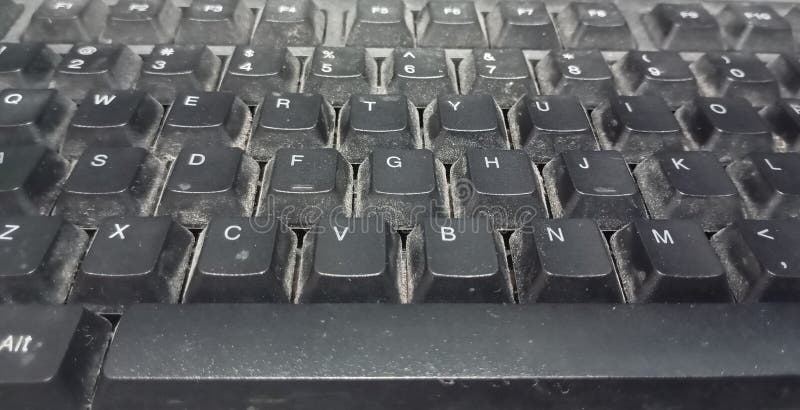 Dusty Computer Keyboard Keys. Office Work Essentials. Digital Home ...