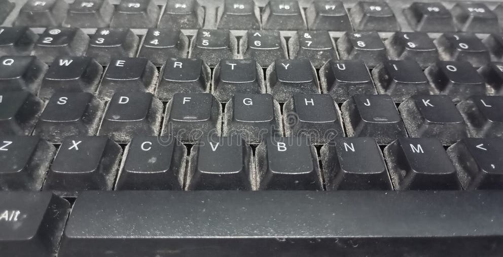 Dusty Computer Keyboard Keys. Office Work Essentials. Digital Home Office Tools and Remote Work ...