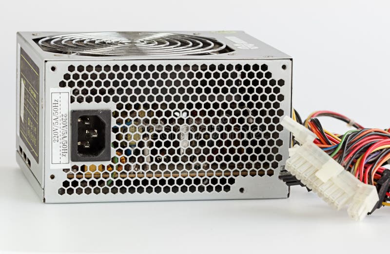 Old Computer Power Supply Cable Connector Stock Photo - Image of cord ...