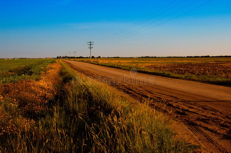 Dusty Country Road stock photo. Image of road, field, kansas - 35030