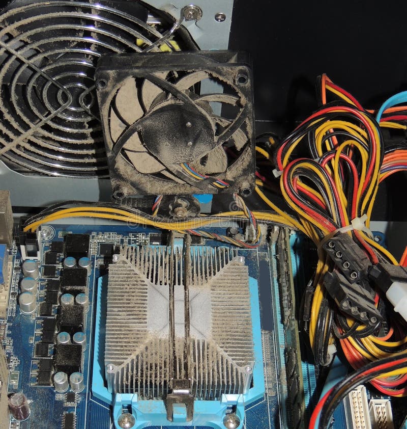 Dusty CPU stock image. Image of personal, close, cooler - 86354597