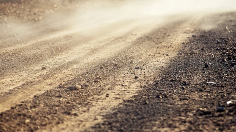 Dusty Dirt Road in Sunlight Rural Path Stock Illustration ...