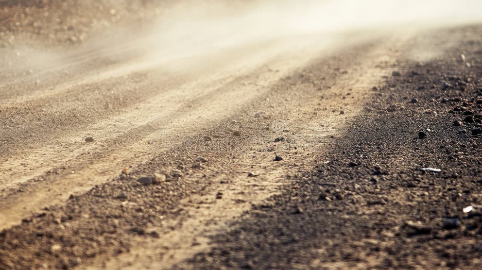 Dusty Dirt Road in Sunlight Rural Path Stock Illustration ...