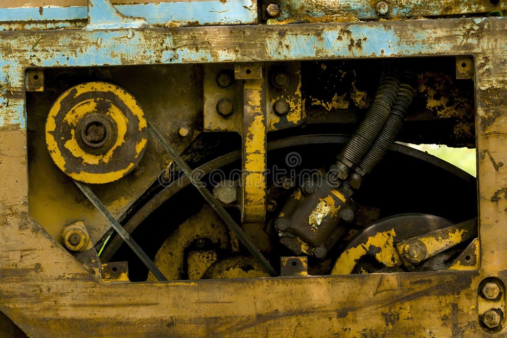 Dusty Engine Parts are Rusty. Stock Photo - Image of metal, metallic ...