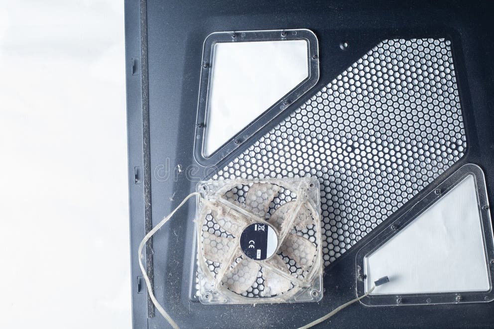 A Dusty Fan on the CPU Cover. Cleaning Stock Image - Image of chip ...